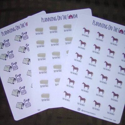 Farrier Appointment Horse Planner Stickers Equestrian Farming Homestead ...