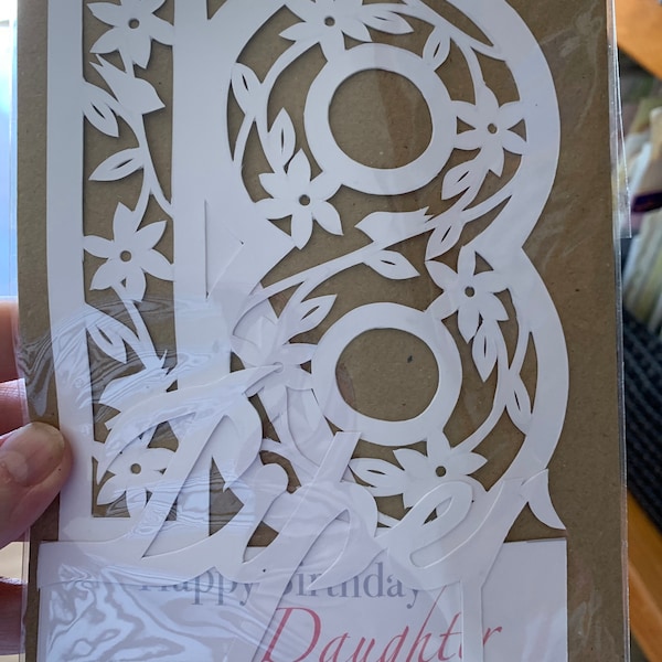 Personalised 80th 3D Paper Cut Card for a Mum/ Grandma/aunt/sister ...