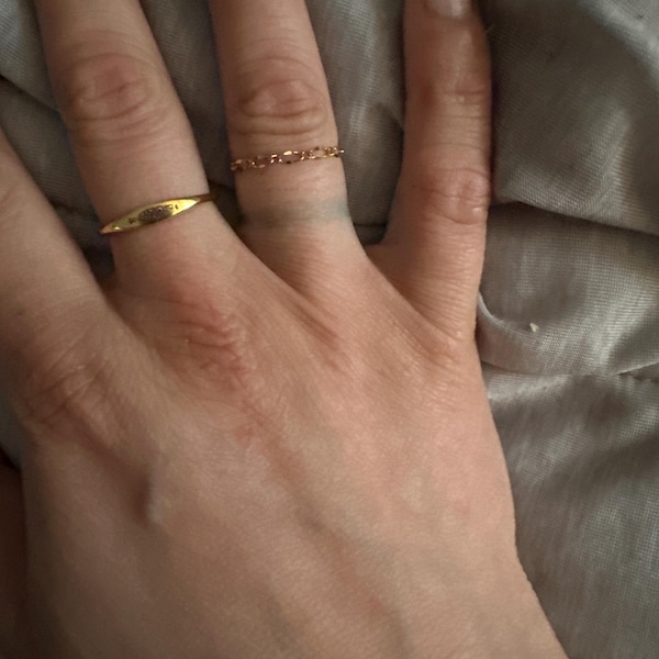 Permanent Cutting Gold Ring 16K Gold Plated Permanent Rings Gift for ...