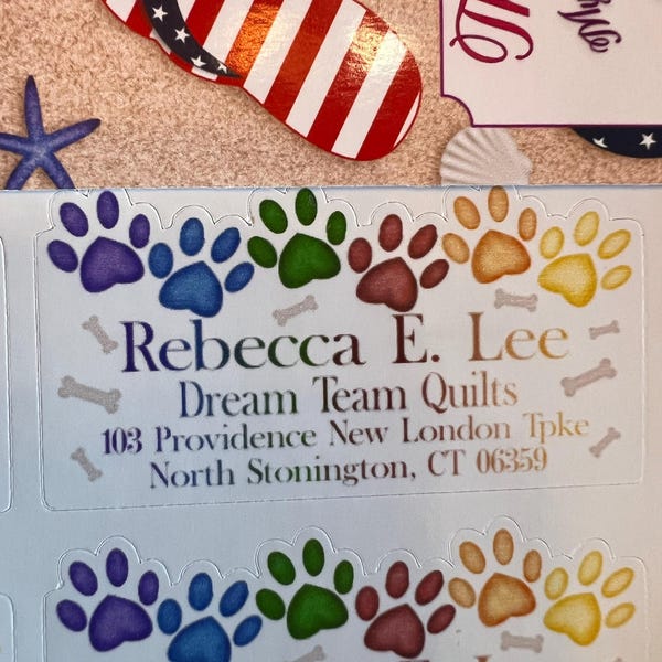 Dog Paws Return Address Labels, Personalized Mailing Address Stickers ...