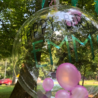 Customized Vinyl Decal for Balloons, Personalized Balloon Decals ...