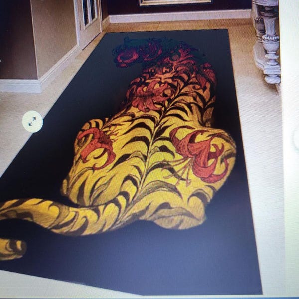 Pink Rug, Tibetan Tiger Rug, Tiger Rug, Floor Rug, Washable Rug, Pink ...
