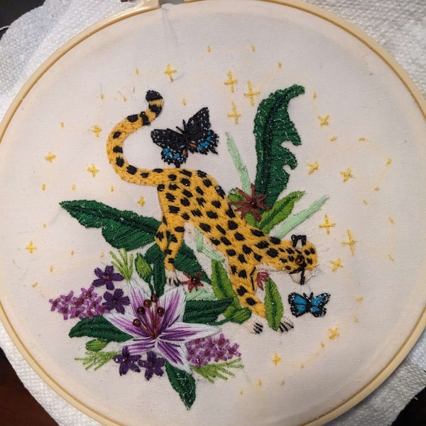 Let It Go Floral Lung Embroidery Pattern | Mental Health Craft | Floral ...