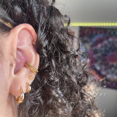 Triple Stack Conch Clicker, Double Beads With Smooth, G23 Titanium ...