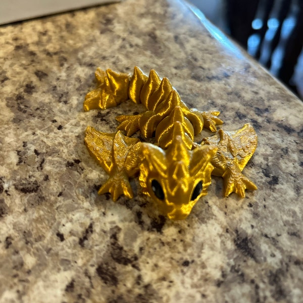 3D Print Mini Articulating Dragon Customizable You Choose Color - Etsy