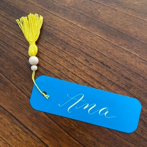 Personalized Bookmarks Calligraphy Bookmarks Custom Tassel | Etsy