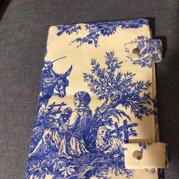Toile De Jouy Fabric,book Sleeve, Book Bag, Book Purse, Book Protector ...