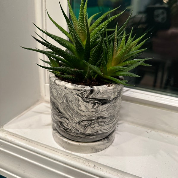 Geometric Planter, Home Office Desk Plant Pot, Cactus Planter, Cute ...