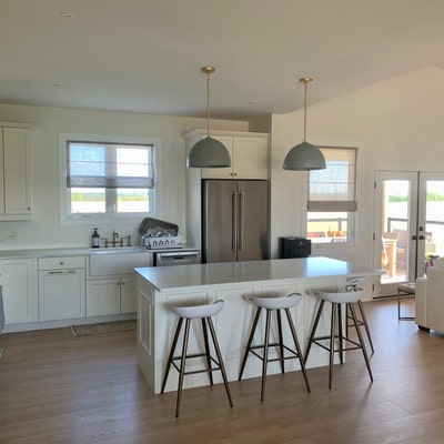 Roman Shade Gray Privacy Sheer Roman Shades Soft Faux Linen Light ...