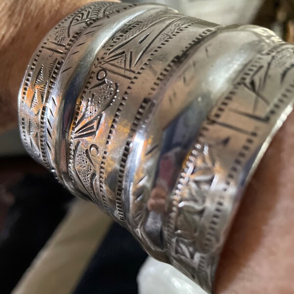 Antique SWAR Berber Tribal Bracelet From Tripoli. Old Ethnic Silver Cuff From Libya - Etsy