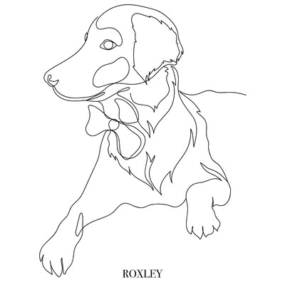 Custom One Line Pet Portrait, Dog Portrait, Line Art, Custom Dog ...