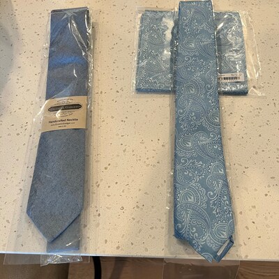 Light Blue Tie Gift Box Set, Complete Gift Set for Him, Men's Gift Box ...