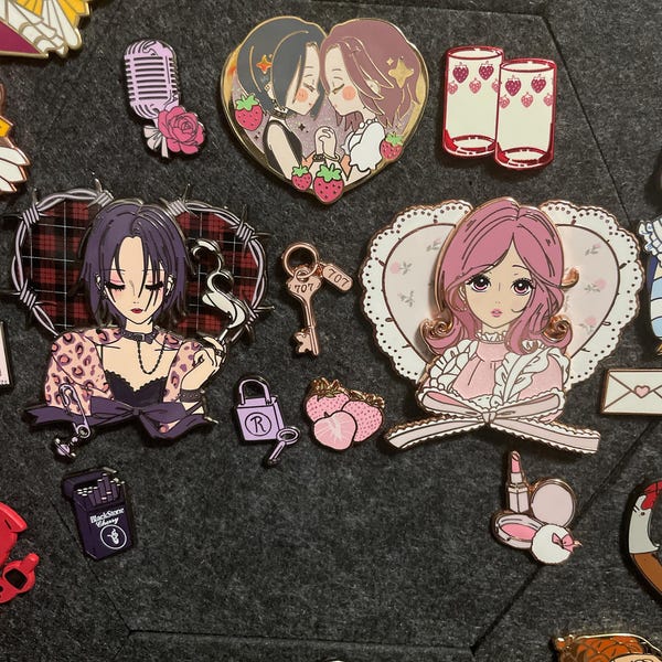 707 Girls Enamel Pins - Etsy