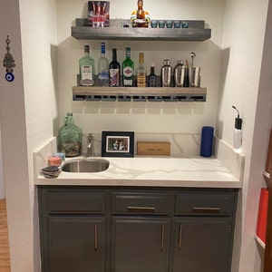 Wood Wine Rack Shelves the Ryan Wall Mounted Shelf & | Etsy