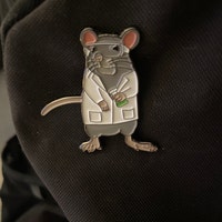 Lab Rat Enamel Pin - Etsy