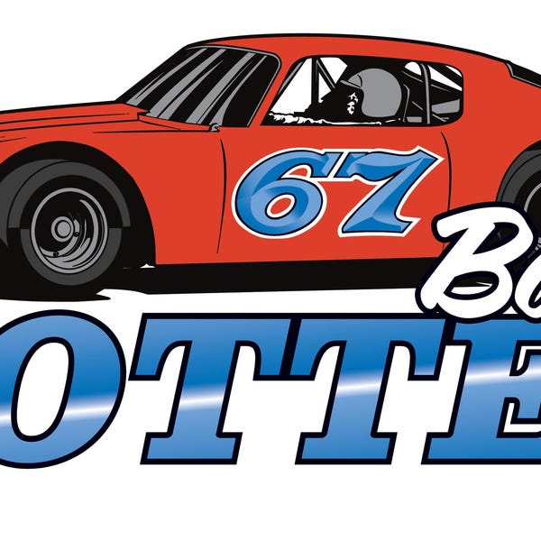 Cartoon Dirt Late Model Race Car Highly Detailed Vector Image in .svg ...