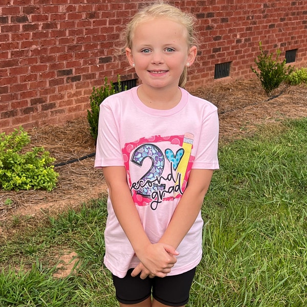 2nd Grade Shirt, Second Grade T-shirt, Second Grade First Day of School ...