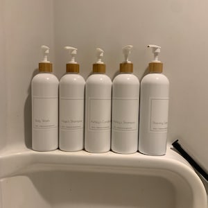 16 Oz White Labelled Shampoo Bottles Refillable Bottles Bathroom ...
