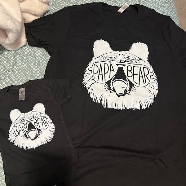Papa Bear Shirt | Papa Bear Set, Papa Bear Baby Bear Shirt, Fathers Day Shirt, Bear Family ...
