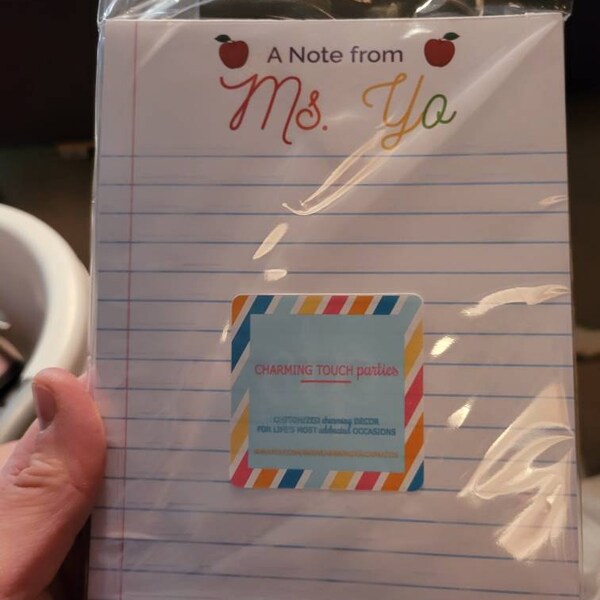 Teacher Notepad, Personalized Notepad, Teacher Appreciation Gift ...