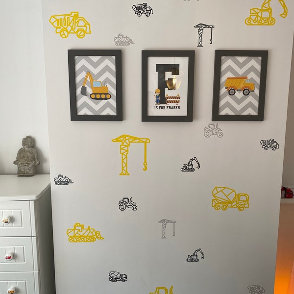 Construction Themed Geometric Shape Decals/stickers - Etsy UK