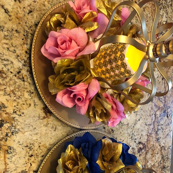 Crown Royal Princess Baby Shower Centerpiece / Girls Pink and Gold Baby ...