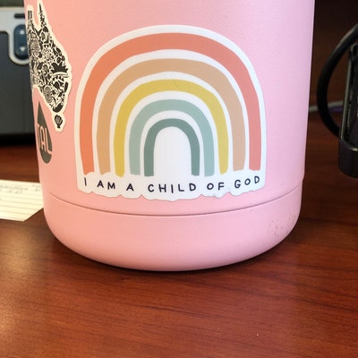 I Am a Child of God Vinyl Sticker Rainbow Sticker Christian - Etsy