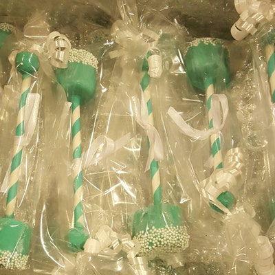 Baby Rattle Marshmallow Pops chocolate 1 Dozen - Etsy