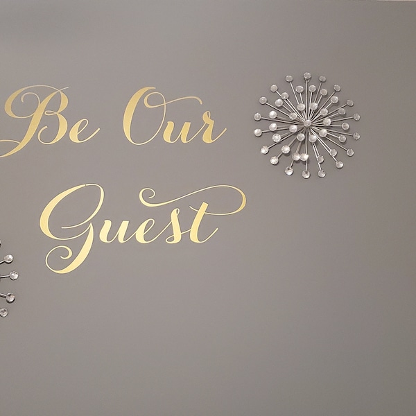 Be Our Guest Decal | Guest Room Wall Sticker | Bedroom Vinyl Decor - Etsy
