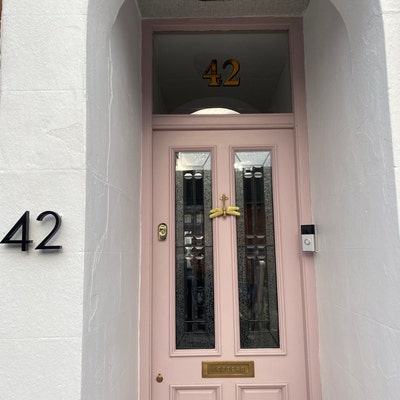 Gold Leaf Style Transom Fanlight Window Front Door Number, Handcrafted ...