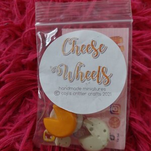 Miniature Cheese Wheels for 1:12-6 Scale Dollhouse Dairy Store Kitchen ...