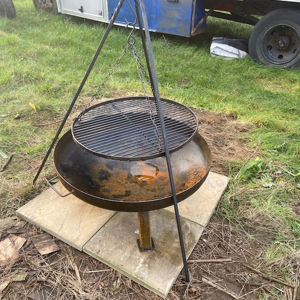 Large Campfire Cooking Hanging Grill for Cooking Tripod - Etsy