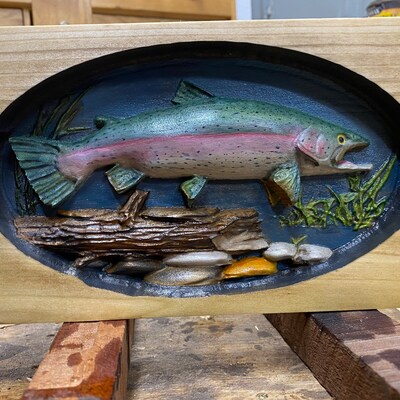 Trout STL, Trout File for CNC Carving - Etsy
