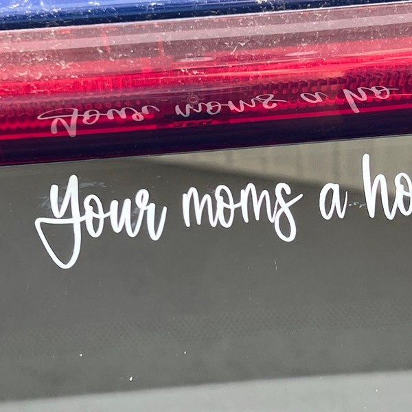 Hot Moms Hit Curbs Vinyl Decal, Car Decal, Bumper Sticker, Funny Car ...