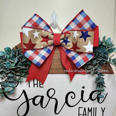 Pink Rustic Wreath Bow Easter Wreath Bow, Spring Rustic Bow, Available ...