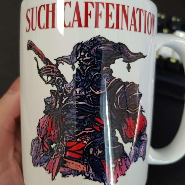 FFXIV Coffee Mug Gaius "such Caffeination", FF14 Mug Gaius Meme Coffee ...