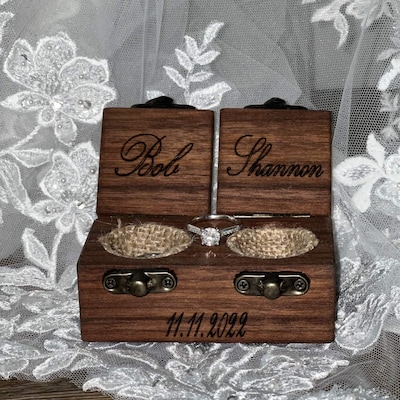 Rustic Ring Bearer Box Reclaimed Wood Ring Box Wood Ring Box - Etsy