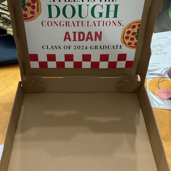 Pizza Box Money Gift, Personalized With Name, Ready Made Pizza Gift Box ...
