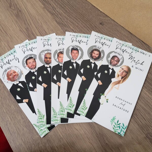 Bridal Shower Wedding Scratchers Scratch off Lottery Tickets Game - Etsy