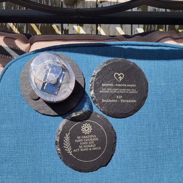Slate Coasters, Drink Coasters, Engraved Rock Stone Coasters, Custom ...