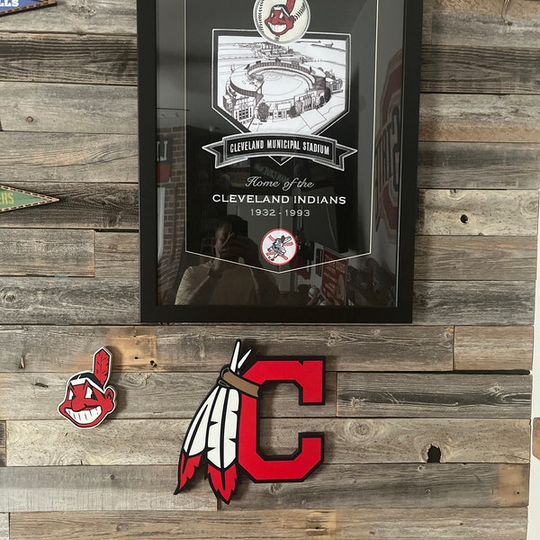 Cleveland Baseball Block C Art - Etsy