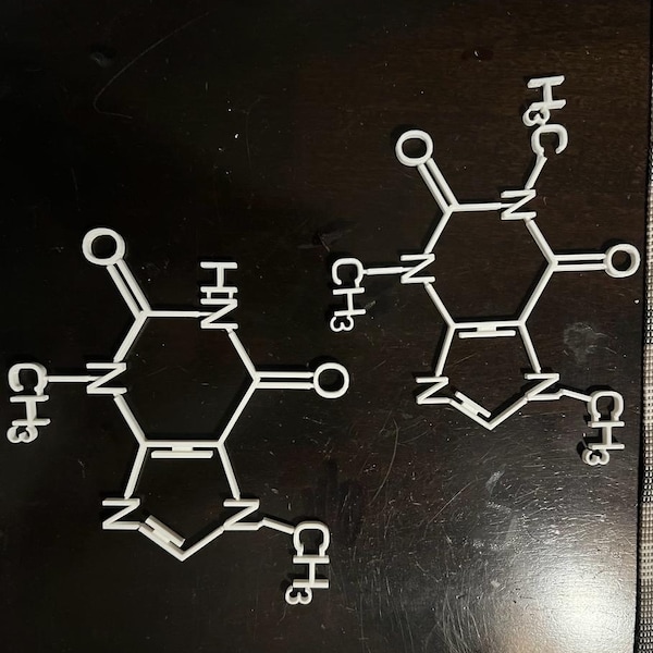 Caffeine Molecule Wall Decor | Caffeine Molecule Wall Art | Coffee ...
