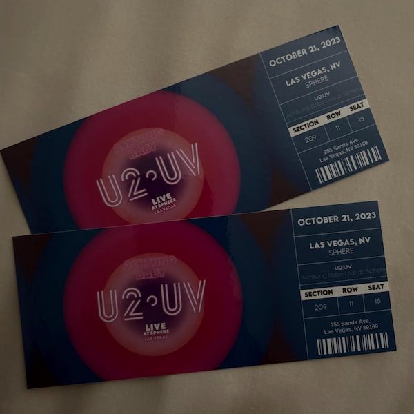 Physical Horizontal Ticket Custom Personalized Laminated Concert Ticket ...