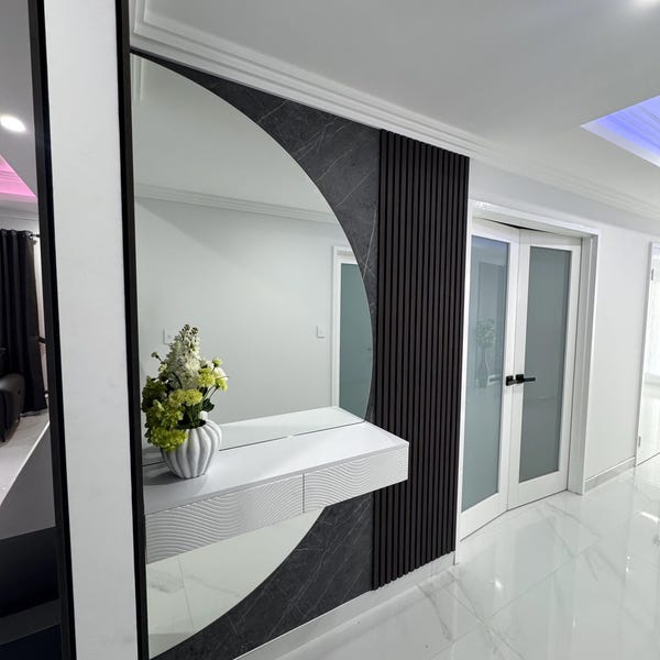 Thin Dressing Table, Narrow Console Table, Wall Mounted Desk, Floating ...