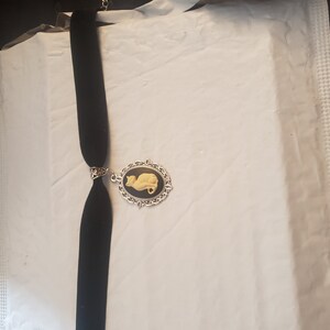 Gothic White Rose Choker, White Rose Necklace, Black Velvet Choker ...