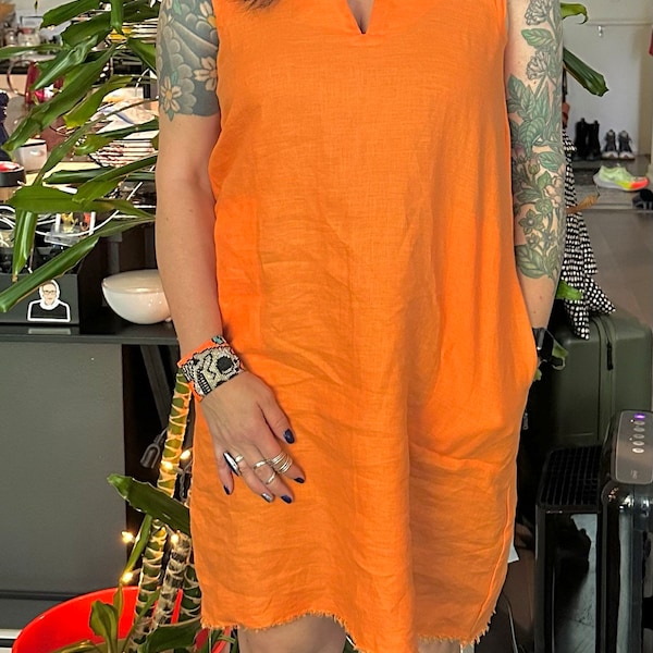 Linen Shift Dress Pattern PDF, Tunic Dress for Women Sleeveless Dress ...