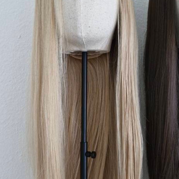 Unisex Snow White Long Fringe Bangs Short Straight Layered Cosplay Wig ...