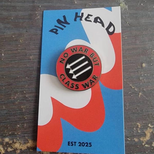 Iron Front ANTI-FACIST Enamel Pin | No War but Class War, Anti-war ...