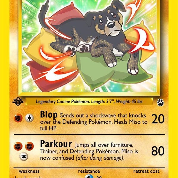 Holographic Pokémon Card - Etsy