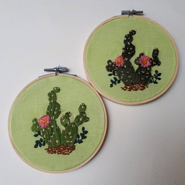 Cactus Embroidery Pattern. Digital Download. 6" Embroidery Hoop. DIY ...